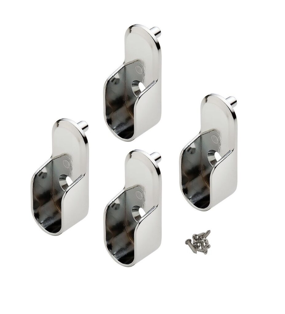 Home750-Oval Closet Rod End Supports w/Rear Facing 5mm Pins-15mm x 30mm ...